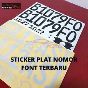 Promo Stiker Plat Nomor Mobil Font Terbaru Sticker Skotlet Angka Hitam ...