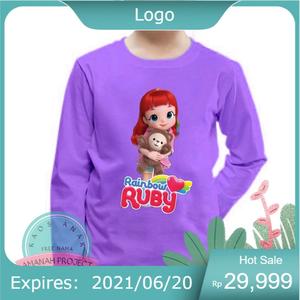 Jual BAJU LENGAN PANJANG ANAK RAIBOW RUBY BAHAN PREMIUM - Ungu, M - Kab ...