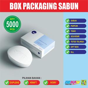 Jual 7.5x5.5x3.5 cm 5K Dus Kotak Sabun Batang Soap Bar Packaging Box ...