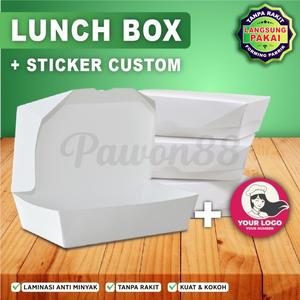 Jual Paket Combo LUNCH BOX PAPER + Stiker Logo Custom - Jakarta Barat ...