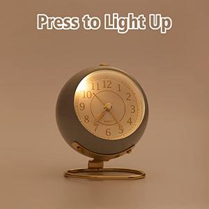 Promo Small Desk Clock, Vintage Analog Table Alarm Clock Cicil 0% 3x ...