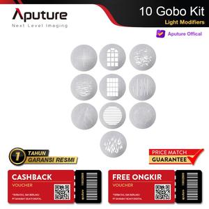 Jual Aputure 10 Gobo Kit for Aputure Spotlight - window thunder pattern ...