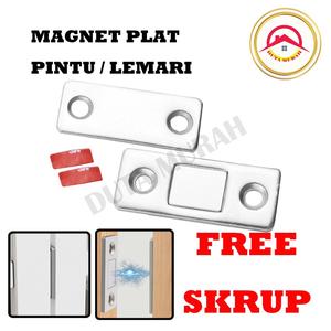 Jual Magnet pintu Magnet Plat Kuat Penutup Pintu Lurus Magnetic Diskon ...