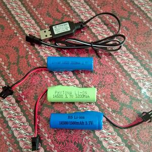 Jual Baterai Charger RC Li-ion 14500 3.7V 1200mAh + Charger Battery ...