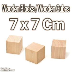Jual Wooden Blocks 7x7cm wood cube balok kayu kubus bahan craft ...