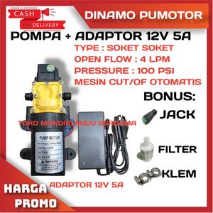 Jual DINAMO PUMP DC 12V DAN ADAPTOR 12V 5A / POMPA AIR STEAM MOTOR ...