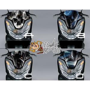 Jual Stiker Visor kaca depan Motor Honda PCX 160 2021 Black Spiderman ...