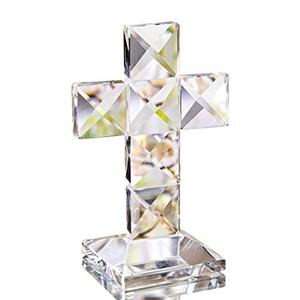 Jual Crystal Cross Traditional Standing Cross On Base Clear 5 Tall ...