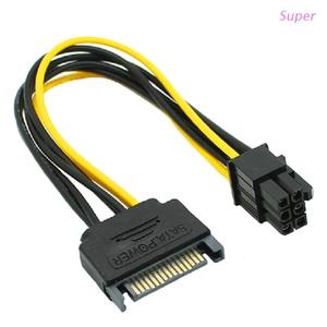 Jual Kabel Power Adapter Super SATA Male Ke PCIe 6 Pin (4 + 2) PCI ...