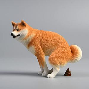 Promo MMOS X Shiba Inu Pooping Dog Statue, Room Decor Dog Statue Cicil ...