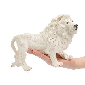 Promo 9.2 Inch Realistic White Lion Figure Large Safari Animals ...