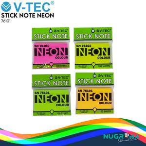 Jual MEMO STICK NOTE STICKY NOTES NEON V-TEC 76101 3X4 INCH - Merah ...