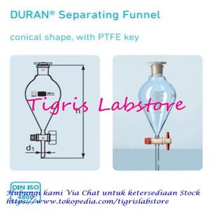 Jual Duran Separating Funnel Conical PTFE Key 1000mL 21013541 Tigrislab - Jakarta Pusat - TIGRIS ...