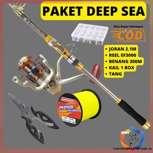 Jual Set Pancing Sungai Danau Kolam Pinggir Laut Joran Reel Senar Kail ...