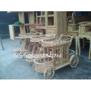 Jual Gerobak/ Meja Dorong Jati Buatan Jepara, Meja Saji Dorong Free ...