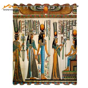 Jual Egyptian Window Curtains Egyptian Papyrus Depicting Queen TUI ...