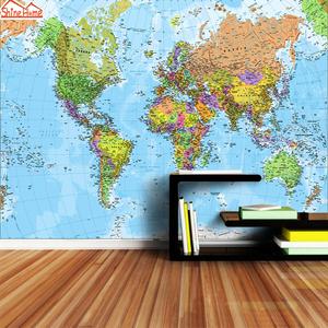 Jual ShineHome-Modern Custom World Map Wallpapers 3d Photo TUI ...