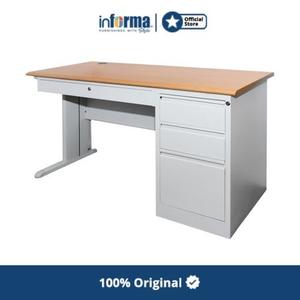 Jual INFORMA MEJA KANTOR METAL 140X60X75 CM - PUTIH - Jakarta Utara ...