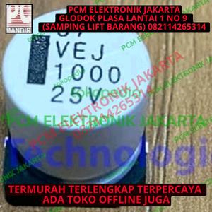 Jual elco elko 1000uf 1000 uf 25v 25volt 25 volt smd tempel mini j7 vej ...