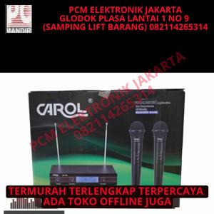 Jual mic microphone microfon wireless kualitas taiwan carol uhf at 100 ...