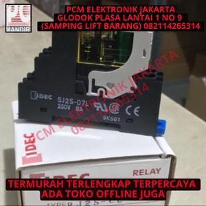 Jual slim power relay 2 pole 24v with led idec rj2s-cl-d24 plus socket ...