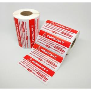 Jual Sticker Label Perhatian Video Unboxing 8,5 x 3,5 cm (1 roll/ 500 ...
