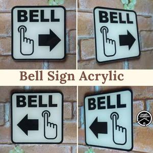 Jual Tanda Bell Akrilik GRATIS Custom Arah Panah Acrylic - WHITE, Panah ...