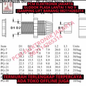 Jual kabel gland glen cable pg13.5 pg 13.5 pvc hitam/putih - Hitam ...