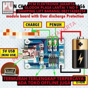 Jual kit module modul power bank li ion charger 5v 1a tp4056 mini usb ...