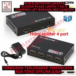 Jual hdmi spliter splitter 4port 4way 4 port way plus adaptor - Jakarta ...