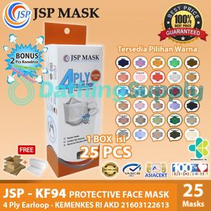 Promo Masker Medis JSP KF94 4 PLY Premium Kemenkes isi 25 Model Convex ...