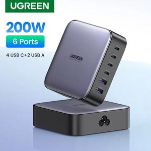 Jual Ugreen 200W GaN Charger Quick Charge QC 4.0 3.0 Type C PD USB 6 ...