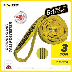 Promo Round Sling / Roundsling 3 Ton x 2 Meter POWERTEC Double Jacket ...