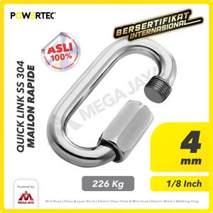 Promo Quick Link / Mailon Rapide SS 4 mm POWERTEC Screw Lock Climbing ...