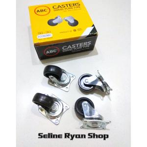 Jual 4 PCS Roda Gepeng / Roda Koper / Roda Troli / Roda Rak 1 1/4 ...