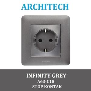 Jual ARCHITECH INFINITY A63-C18 GREY Stop Kontak - Colokan Listrik - Jakarta Utara - ARCHITECH ...