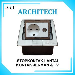Jual Stop Kontak Lantai / Colokan Tanam Silver Universal USB ARCHITECH ...