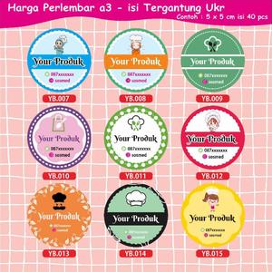 Jual Cetak Stiker Label Makanan Kemasan Bahan Vynil Waterproof ...