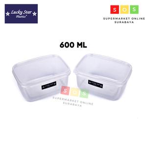 Jual Toples Plastik Persegi Panjang Lucky Pack Lucky Star 600 Ml - Kota ...