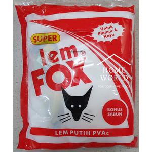 Jual Lem Fox Putih Pvac 700 gram kantong besar 700g plamur tembok kayu ...