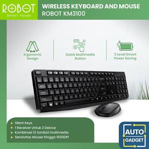 Jual ROBOT Wireless Keyboard and Mouse Ergonomic Combo - Jakarta Utara ...