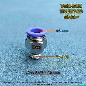Jual NEW Fitting nepel drat male 1/4" x 14 mm port selang angin ...