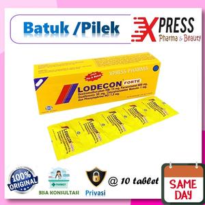 Jual XPRESS Lodecon KUNING STRIP Forte Obat Batuk Pilek Flu Tablet Zc ...