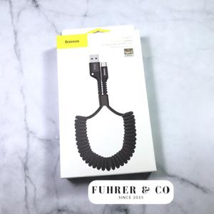 Jual Charger Kabel Mobil Spiral Type C Baseus Remax Fish Eye Spring ...