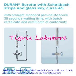 Jual Duran Burette Clear Schellbach Glass Stopcock 10mL 243292704 ...