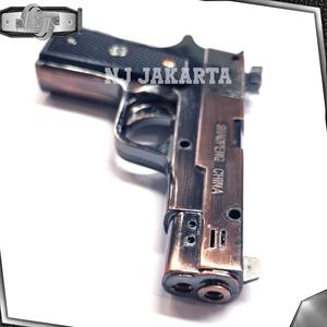 Jual Kedai KOREK API GAS MINIATUR PISTOL FULL BESI METAL LAMPU LASER ...