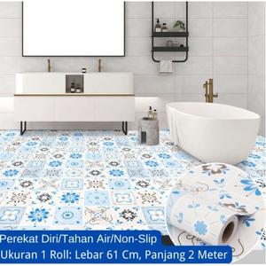 Jual Wallpaper Stiker Lantai Dinding Toilet Tahan Air Motif Anggrek ...
