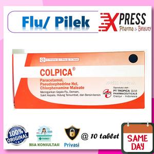 Jual XPRESS Colpica STRIP Obat Pilek Flu Tablet Kaplet Zs - Colpica ...