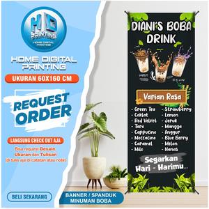 Jual BANNER SPANDUK X BANNER STANDING BANNER MINUMAN BOBA MINUMAN ...