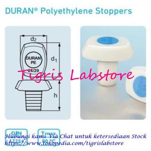 Jual Duran PLASTIC STOPPER, PE, NS 12/21, Violet 292050407 Tigrislab ...